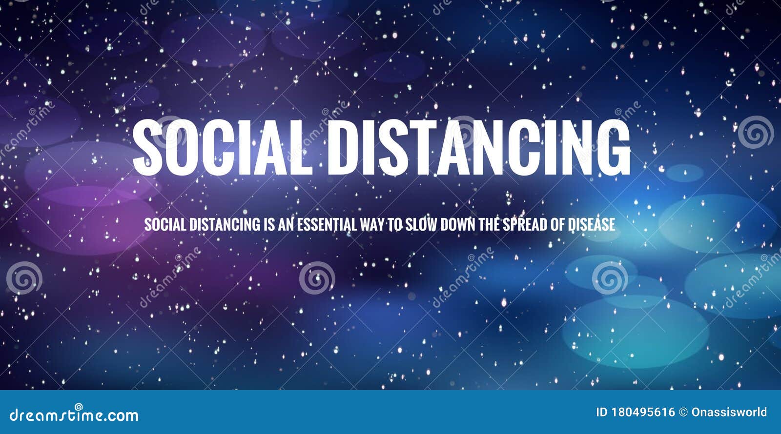 Coronavirus Covid-19 Social Distancing Message in Color Stock ...