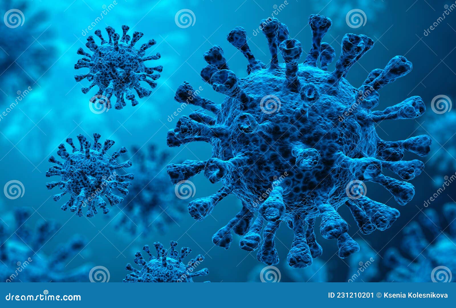 Coronavirus Covid-19 Under the Microscope. Science Epidemic Infection ...