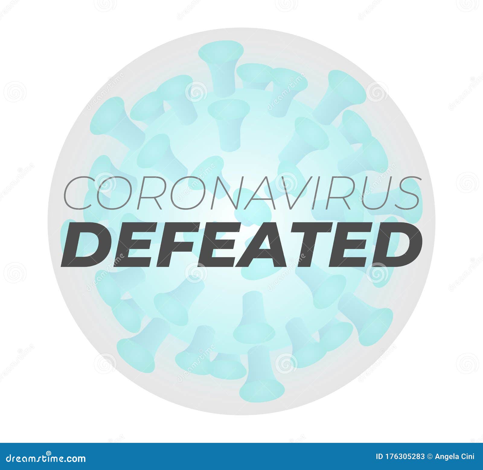 Coronavirus Defeated Illustration Sticker Badge Stock Vector ...
