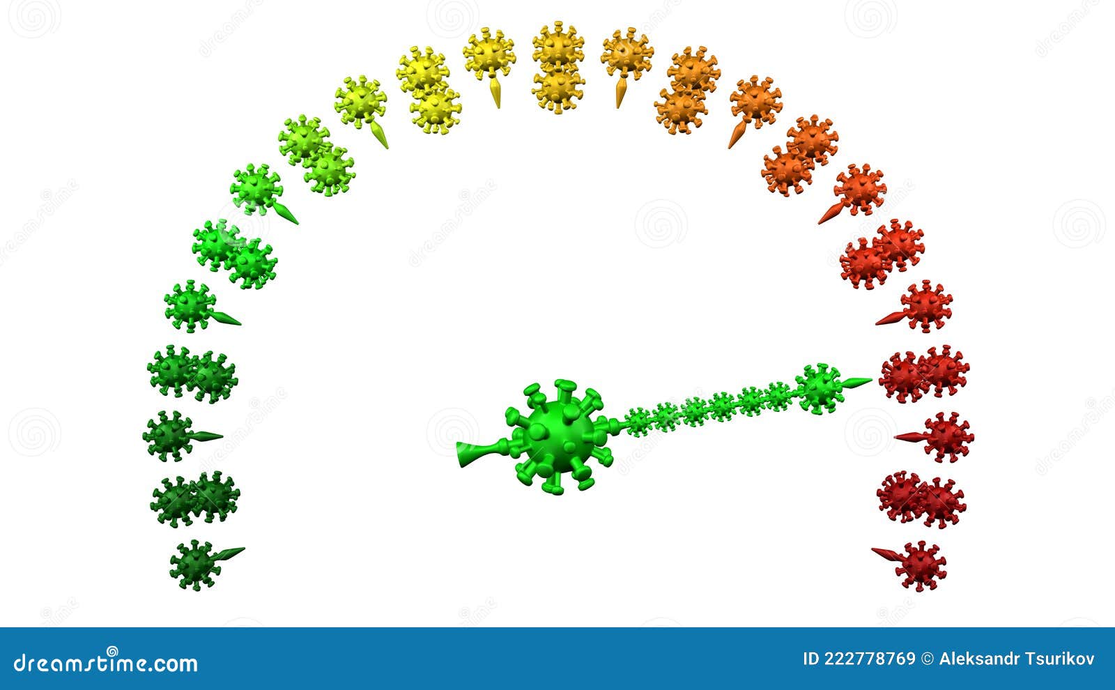 Escalation Meter With Black And Red Thin Arrow. 3D Rendering Stock ...