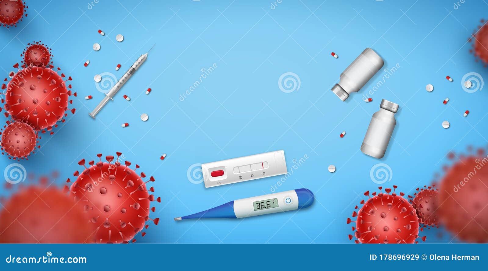Coronavirus Express Testing Banner with Blank Space for Your Creativity ...