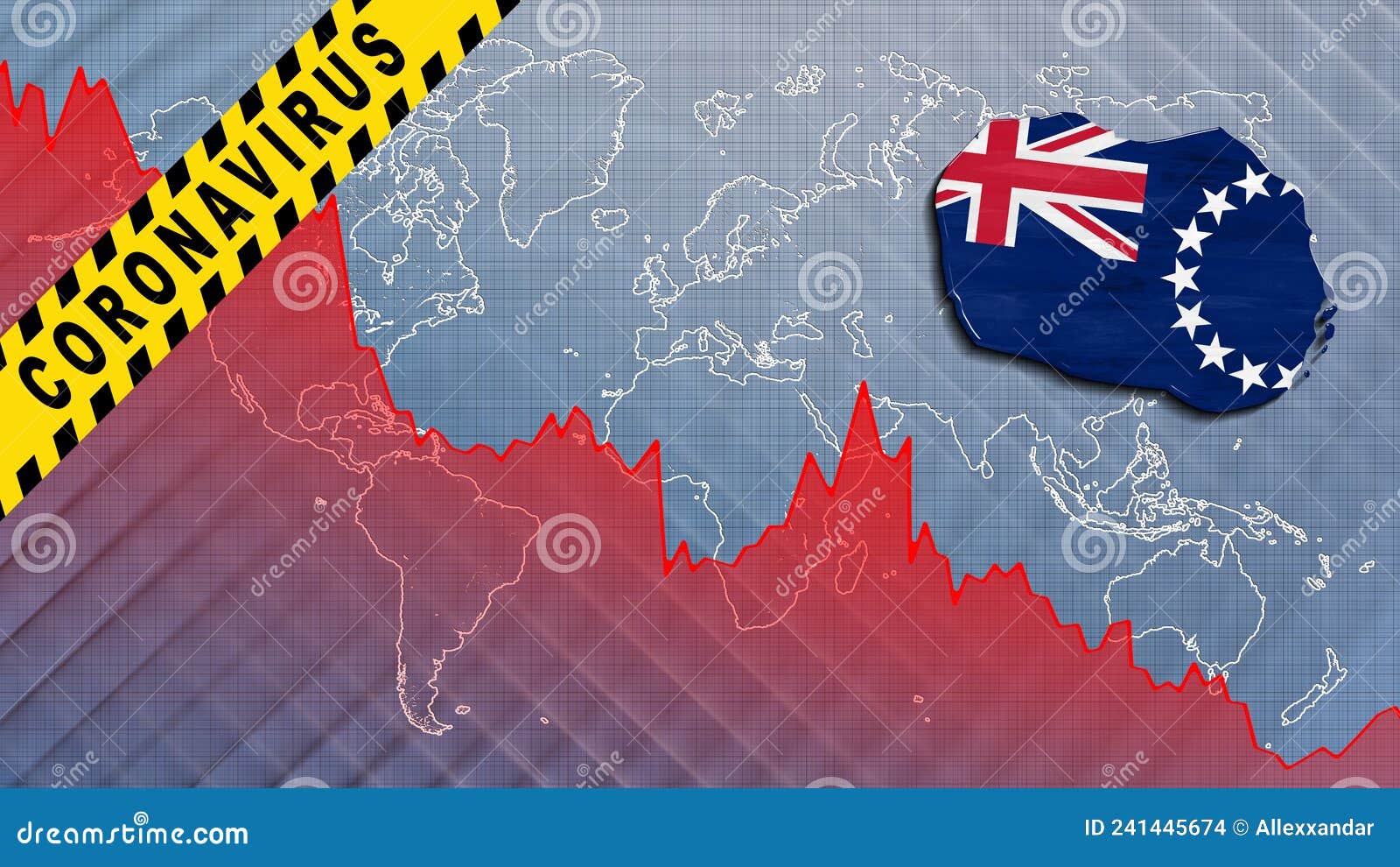 CoronaVirus Impact on Cook Islands Economy Stock Illustration ...