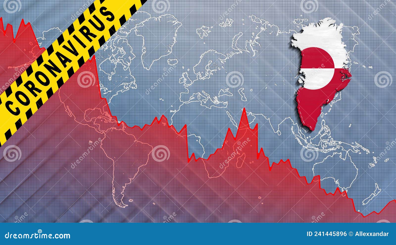CoronaVirus Impact on Greenland Economy Stock Illustration ...