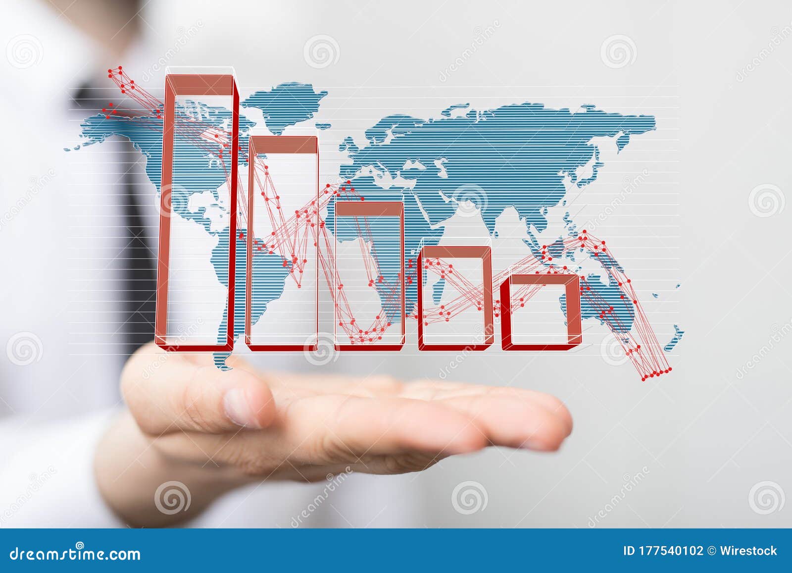 A the Coronavirus Impacts the Global Economy Stock Photo - Image of ...