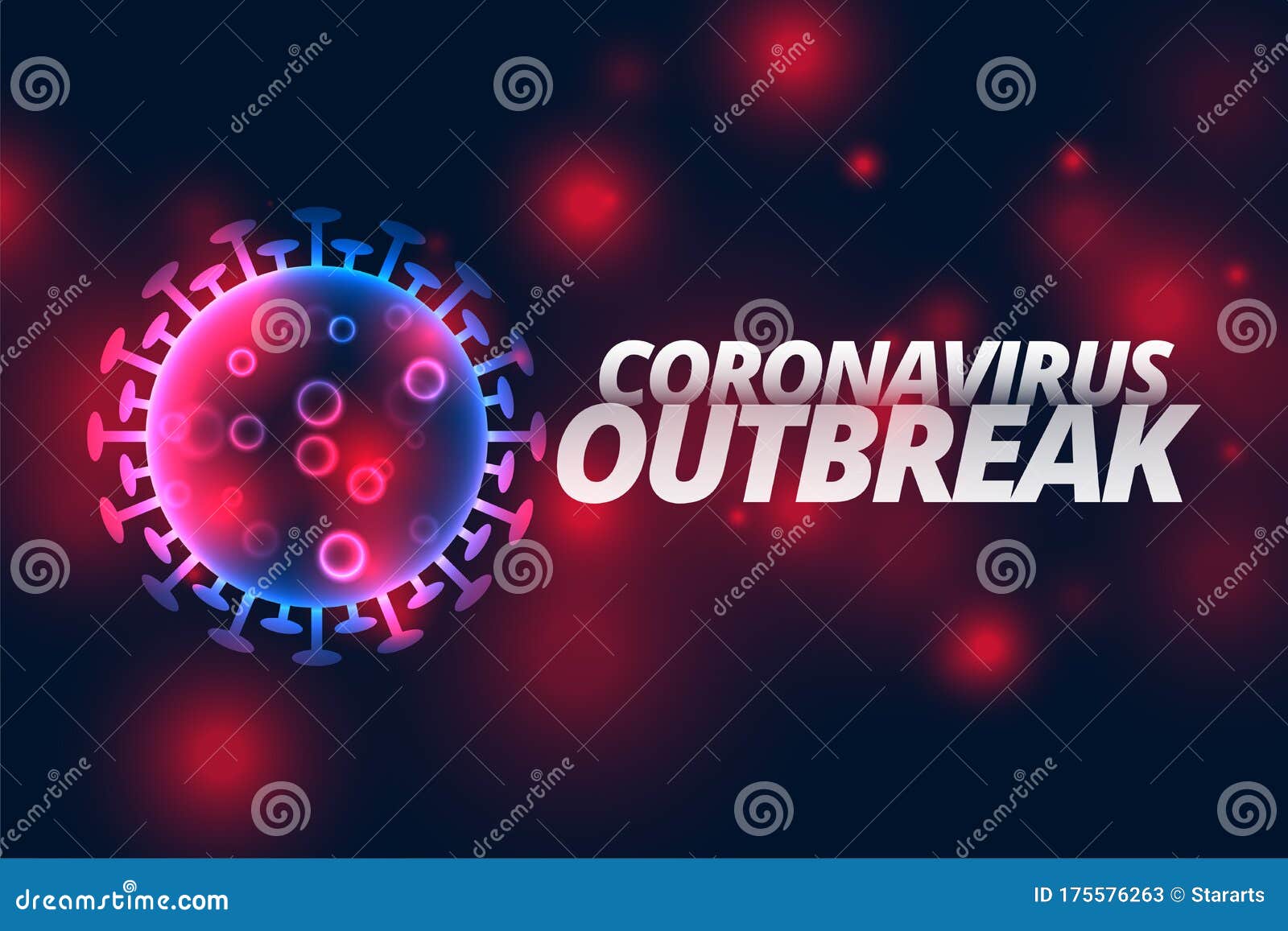 Coronavirus Infection Outbreak Pandemic Disease Background Design Stock ...