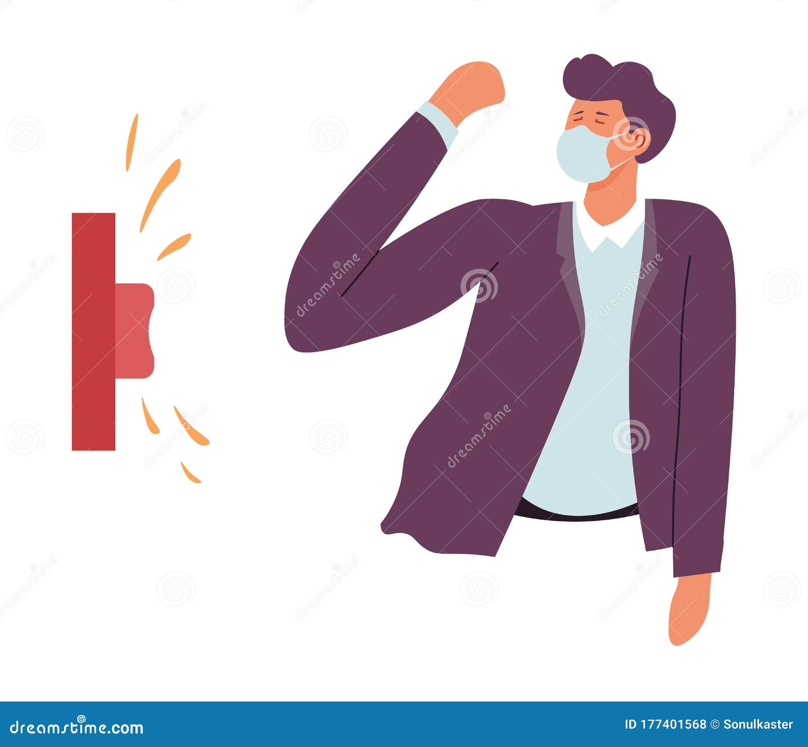 Coronavirus Infection Prevention, Avoid Touching with Surfaces Vector ...