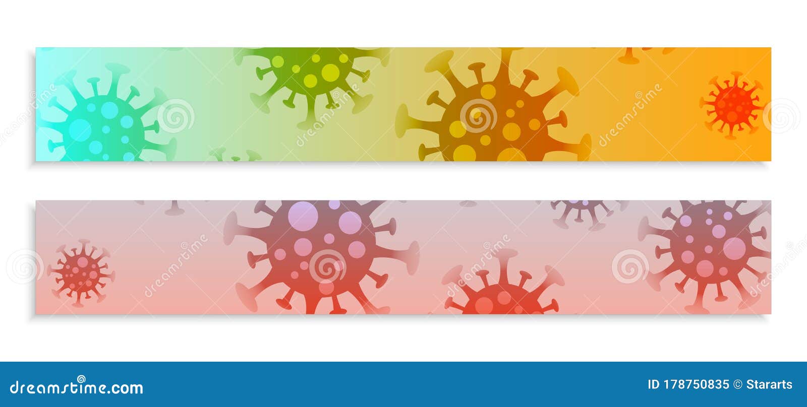 Coronavirus Infection Spread Wide Banners Set Stock Vector ...