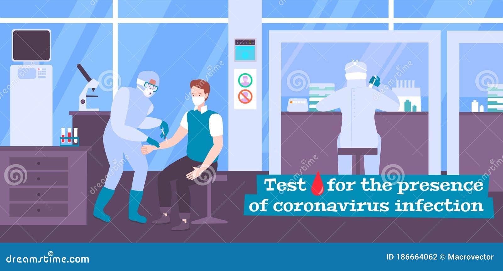 Coronavirus Infection Testing Background Stock Illustration ...