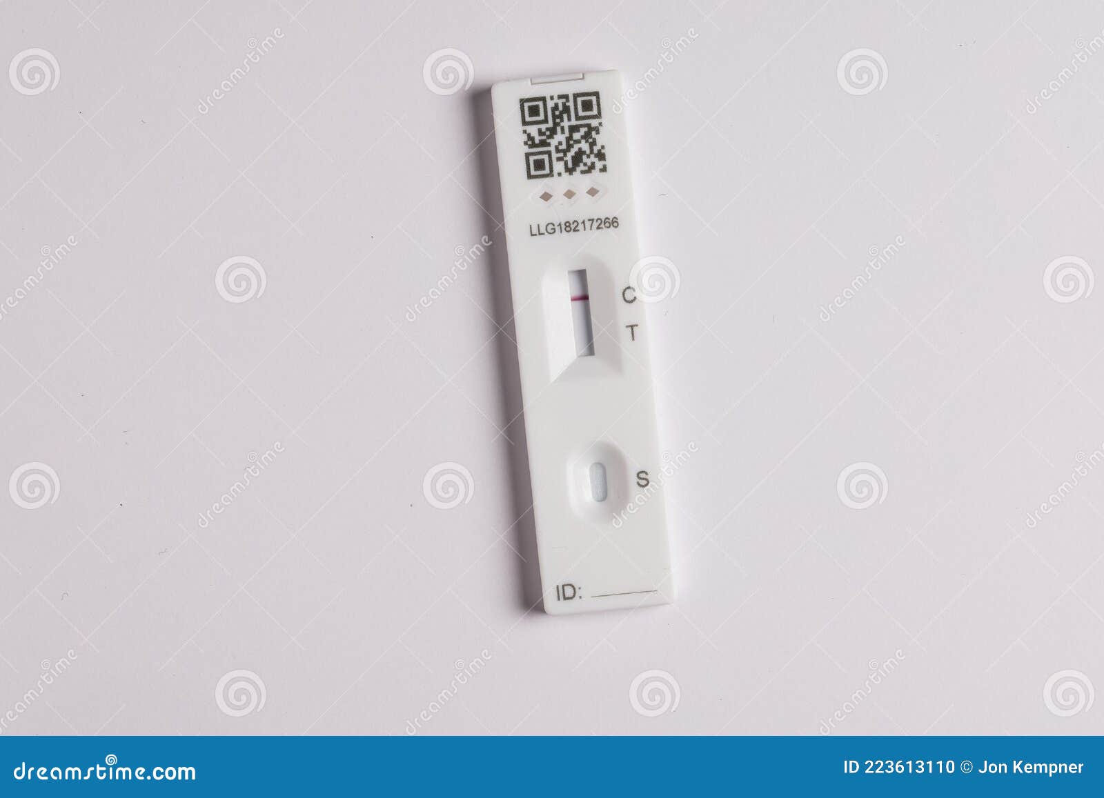 Coronavirus Lateral Flow Self Test Kit on White Background Showing ...