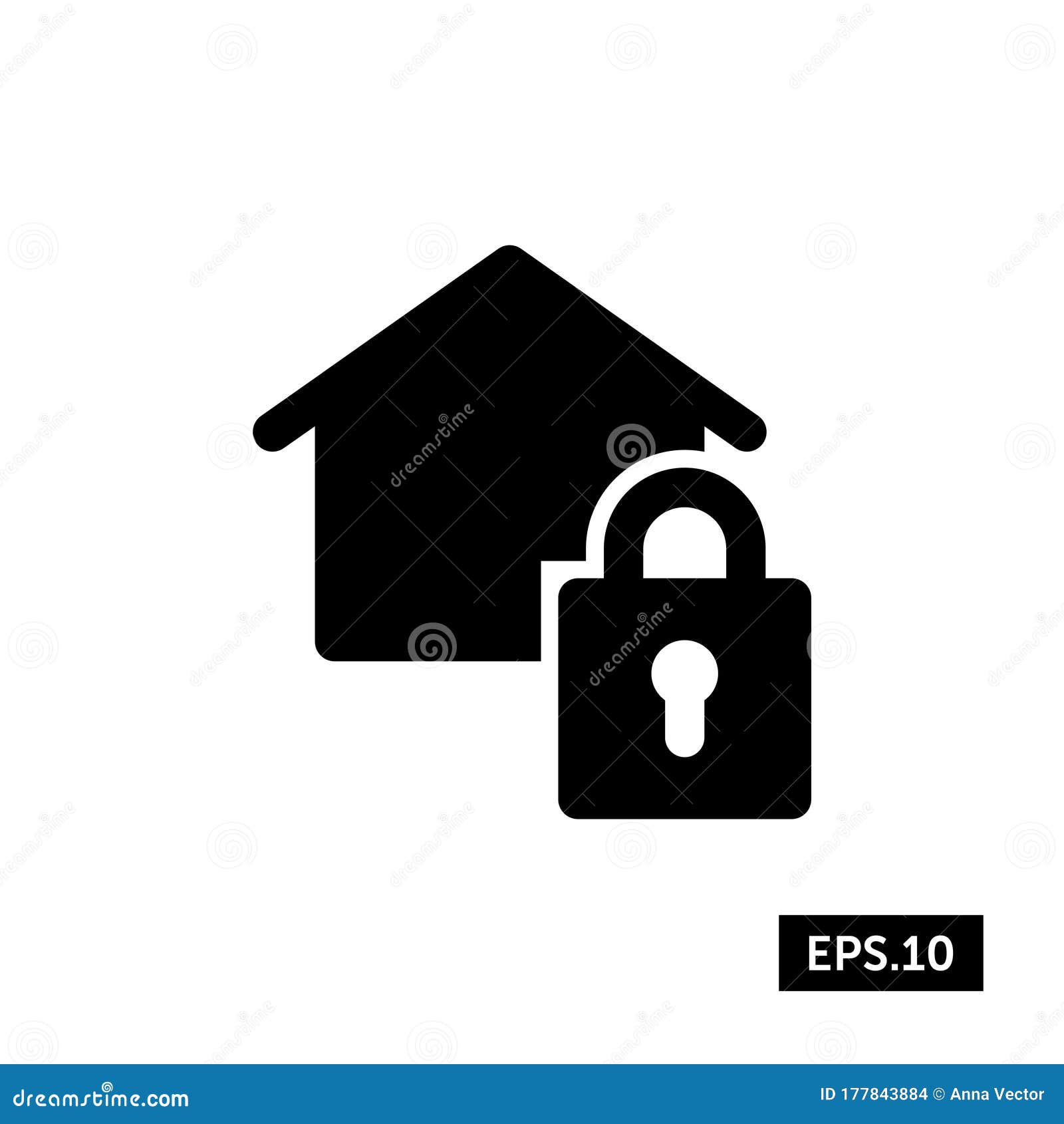 Lockdown Icon, Lockdown Sign/Symbol Silhouette Vector Stock ...