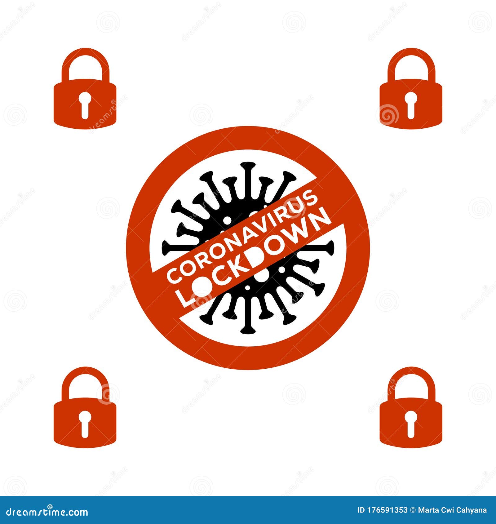 Coronavirus Lockdown Symbol. Coronavirus Pandemic Puts Countries on ...