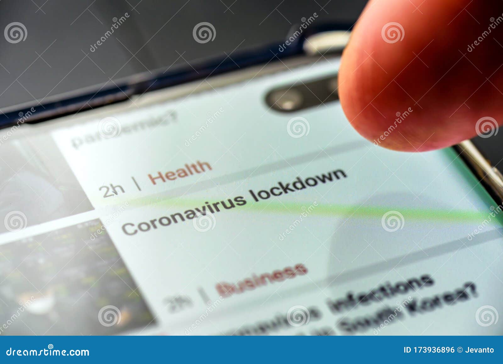 Coronavirus Lockdown Text on Smart Phone Screen - Northampton, UK ...
