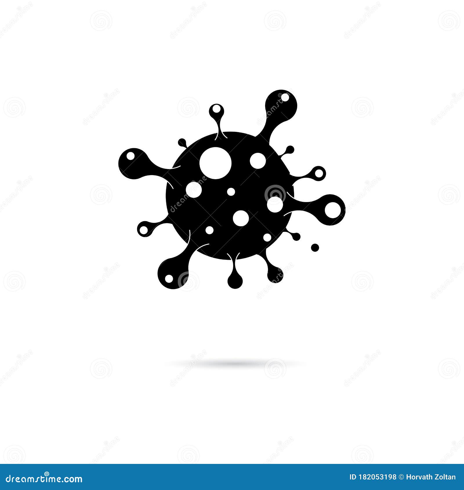 Coronavirus Logo, Icon Design. SARS-CoV-2 Cell Icon Design. Stock ...