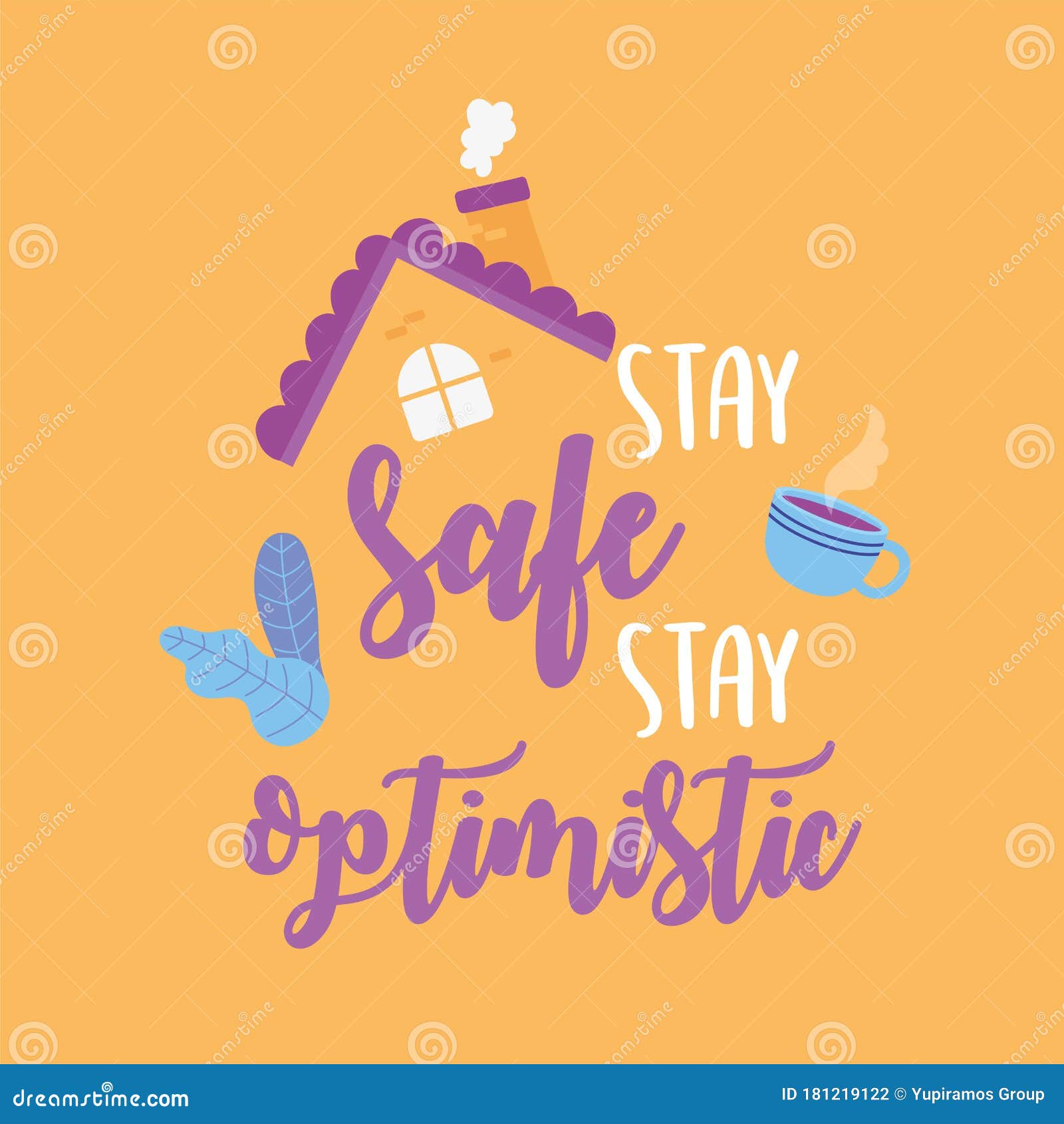 Coronavirus Messages, Stay Safe, Stay Optimistic, Handwritten Lettering ...