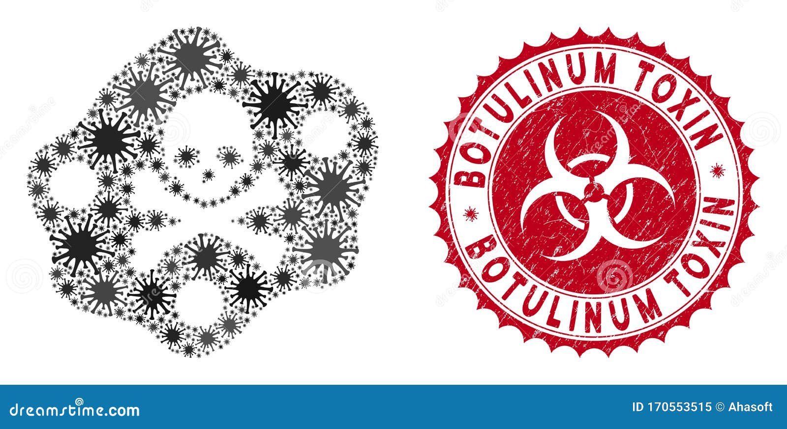 Coronavirus Mosaic Botulinum Toxin Icon with Textured Botulinum Toxin ... Coronavirus Mosaic Botulinum Toxin Icon with Textured Botulinum Toxin ...