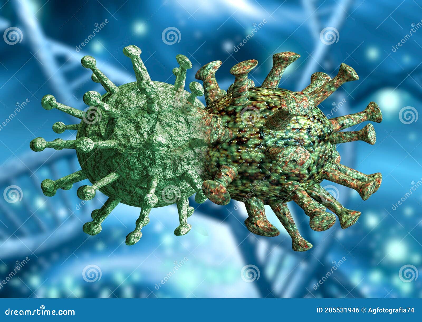 Coronavirus Mutation. Process of Genetic Modification of the Viruses ...