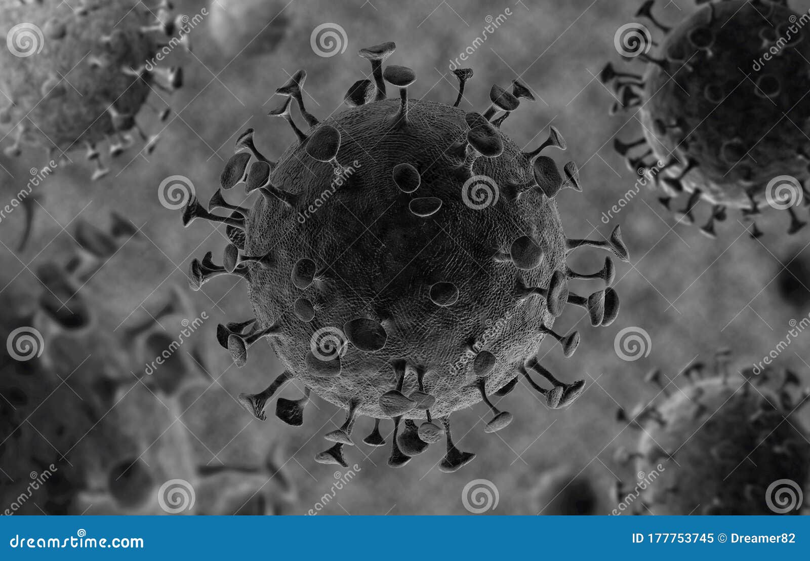 Coronavirus 2019-nCov Novel Coronavirus Concept Molecules. SARS-CoV-2 ...