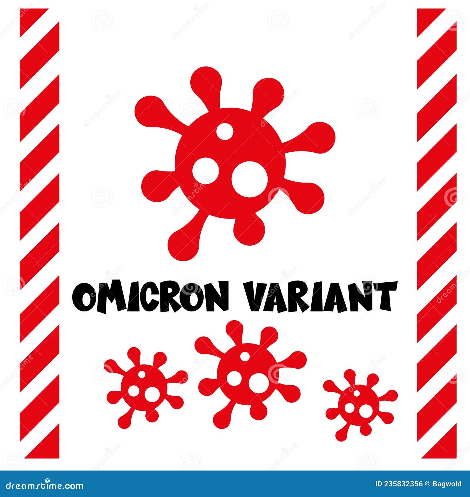 Coronavirus New Omicron Variant - COVID-19 Variant Logo on a White ...