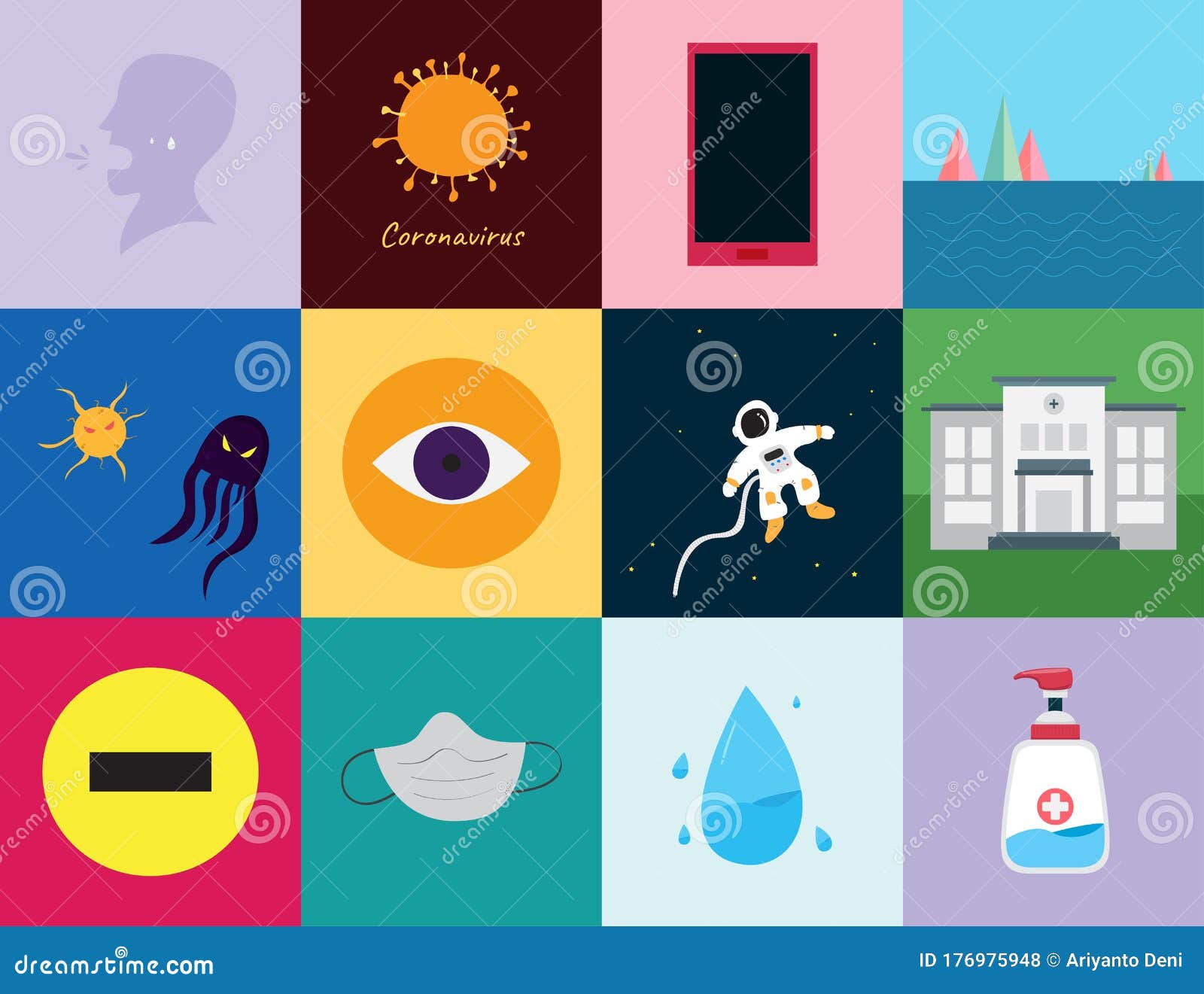 Coronavirus outbreak icon stock vector. Illustration of stay - 176975948