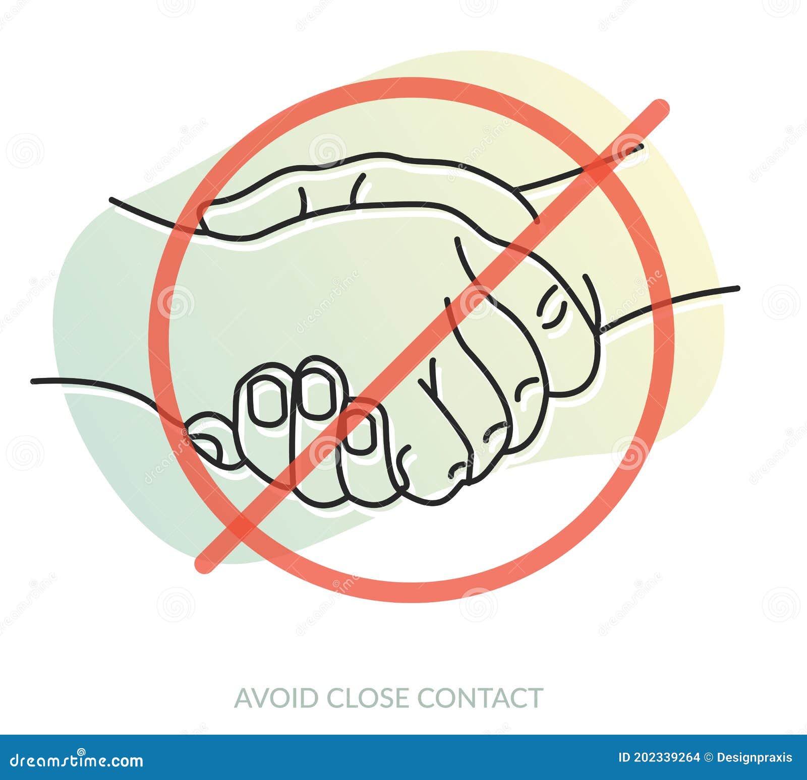 Coronavirus Pandemic - Avoid Close Contact - Icon Stock Vector ...