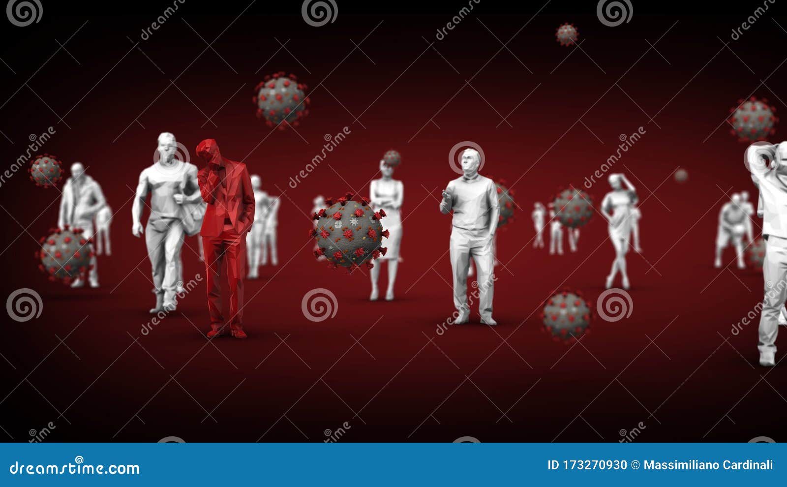 Coronavirus People Man Infected Stock Illustration - Illustration of ...