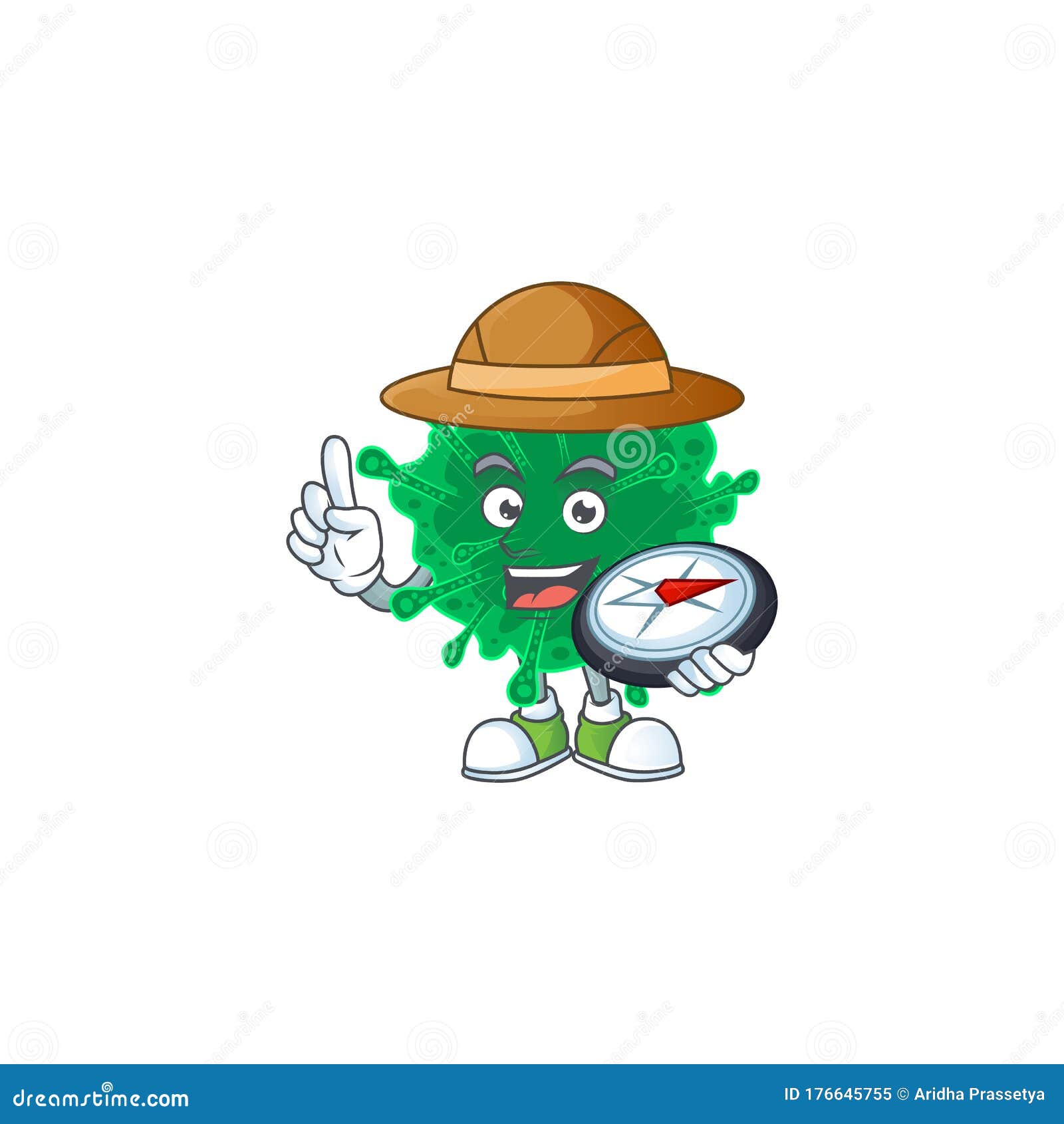 Coronavirus Pneumonia an Experienced Explorer Working Using a Compass ...