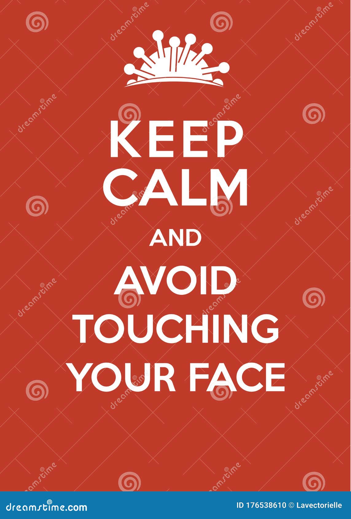 Keep Calm and Avoid Touching Your Face Stock Vector - Illustration of ...