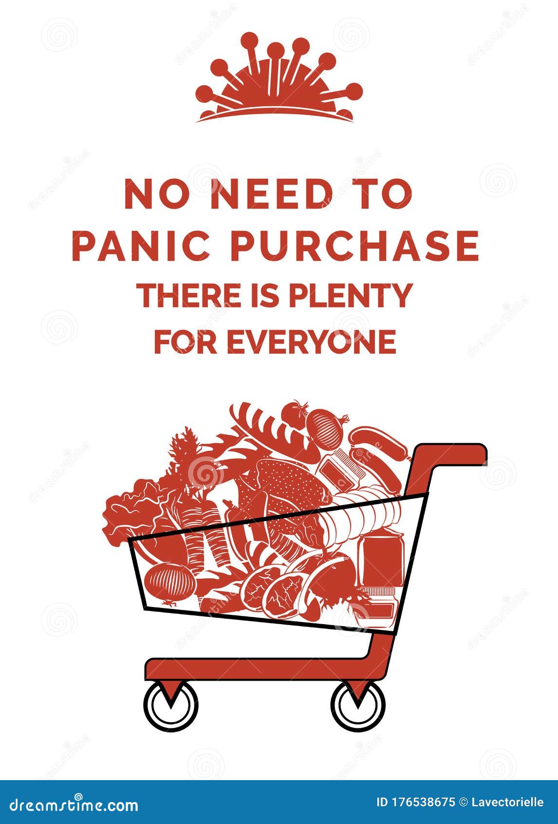 No Need To Panic Purchase There is Plenty for Everyone Stock Vector ...