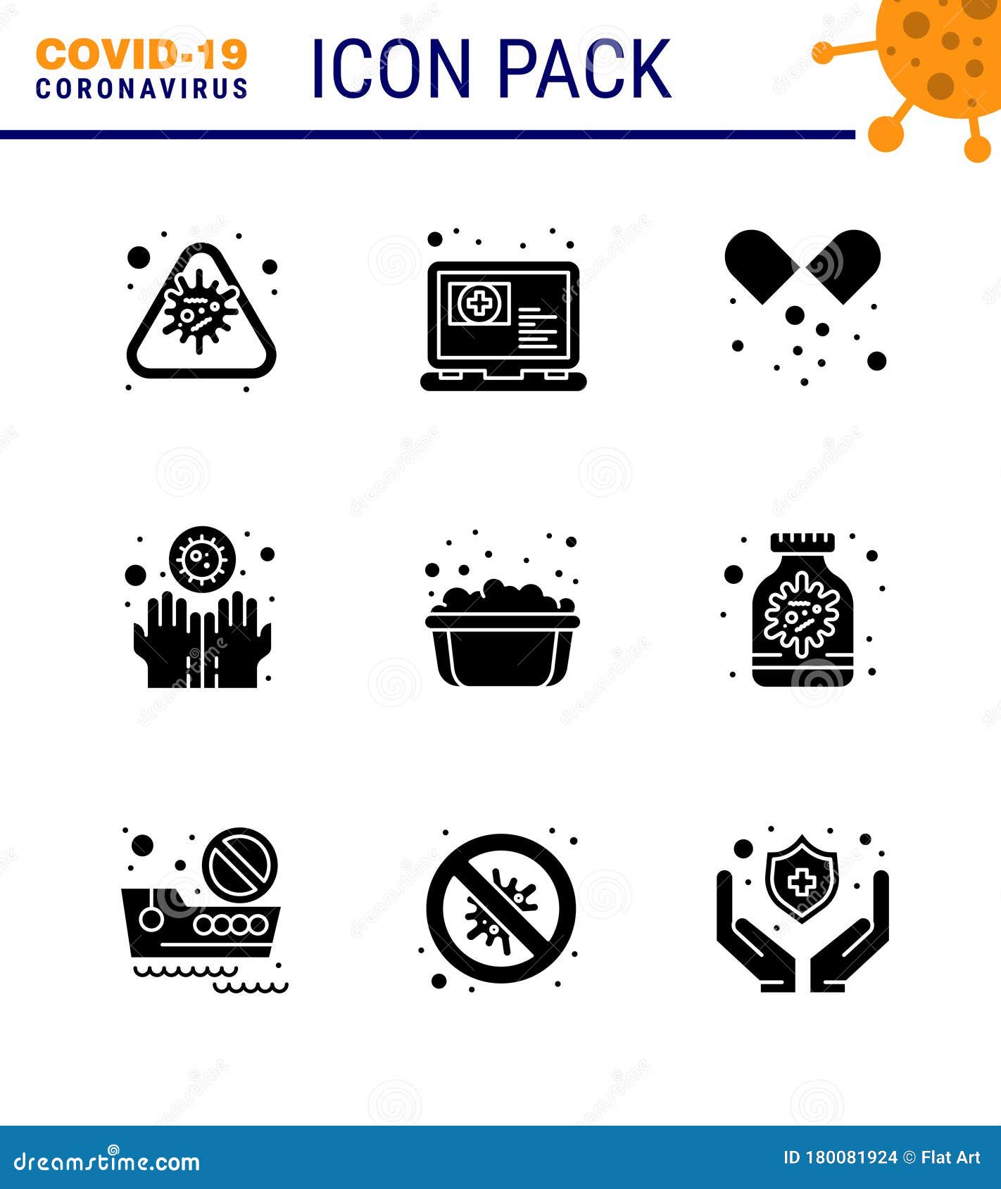 Coronavirus Precaution Tips Icon for Healthcare Guidelines Presentation ...