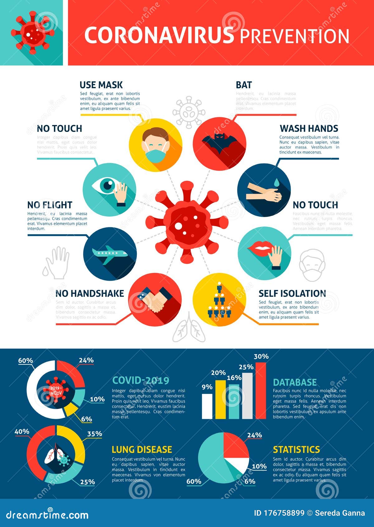 Flu Prevention Infographics Vector Basic RGB Royalty-Free Stock ...