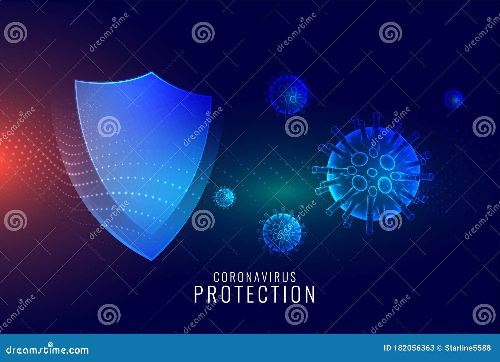 Coronavirus Protection Shield for Good Immune System Stock Vector ...