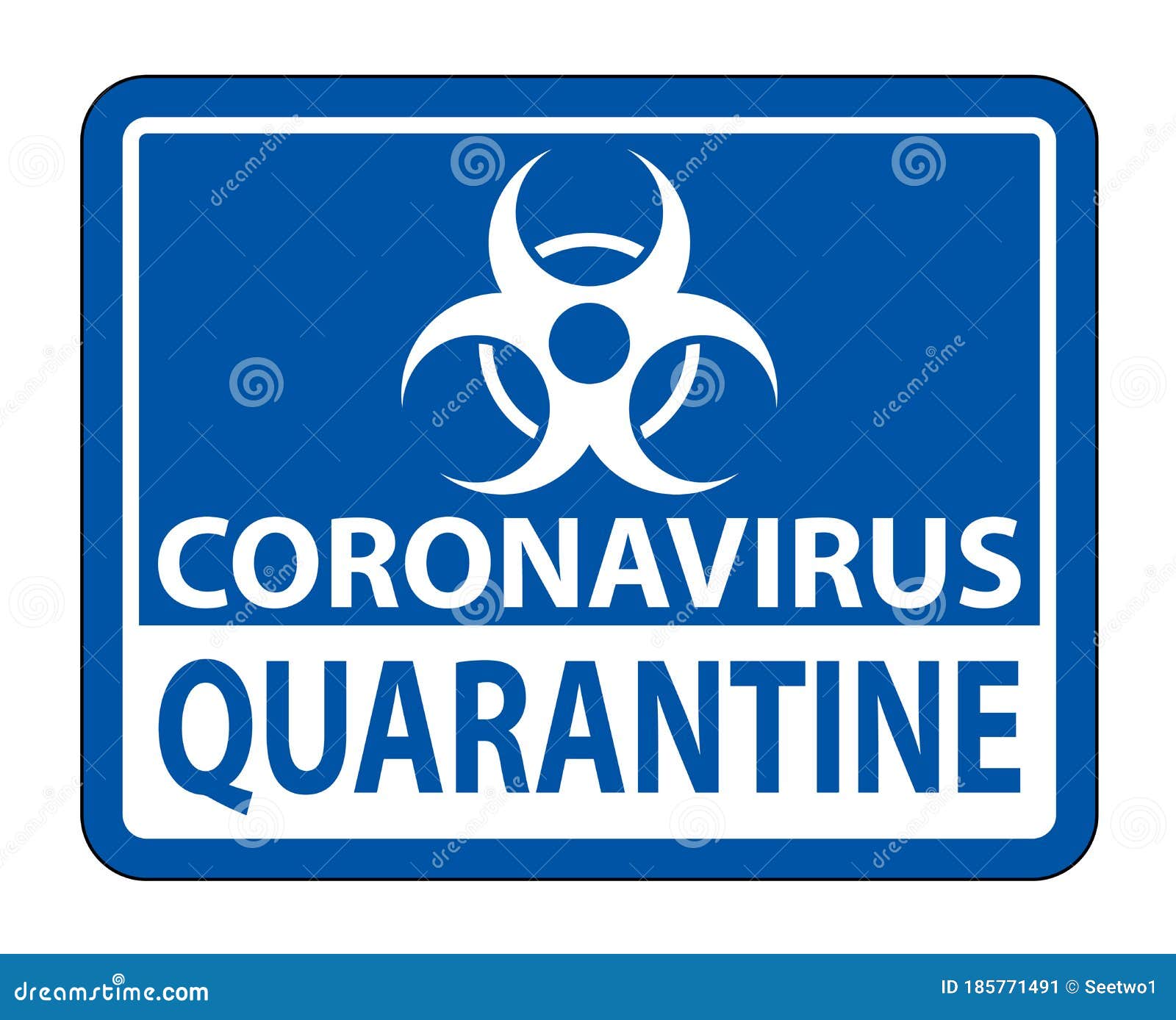 Coronavirus Quarantine Sign Isolate on White Background,Vector ...