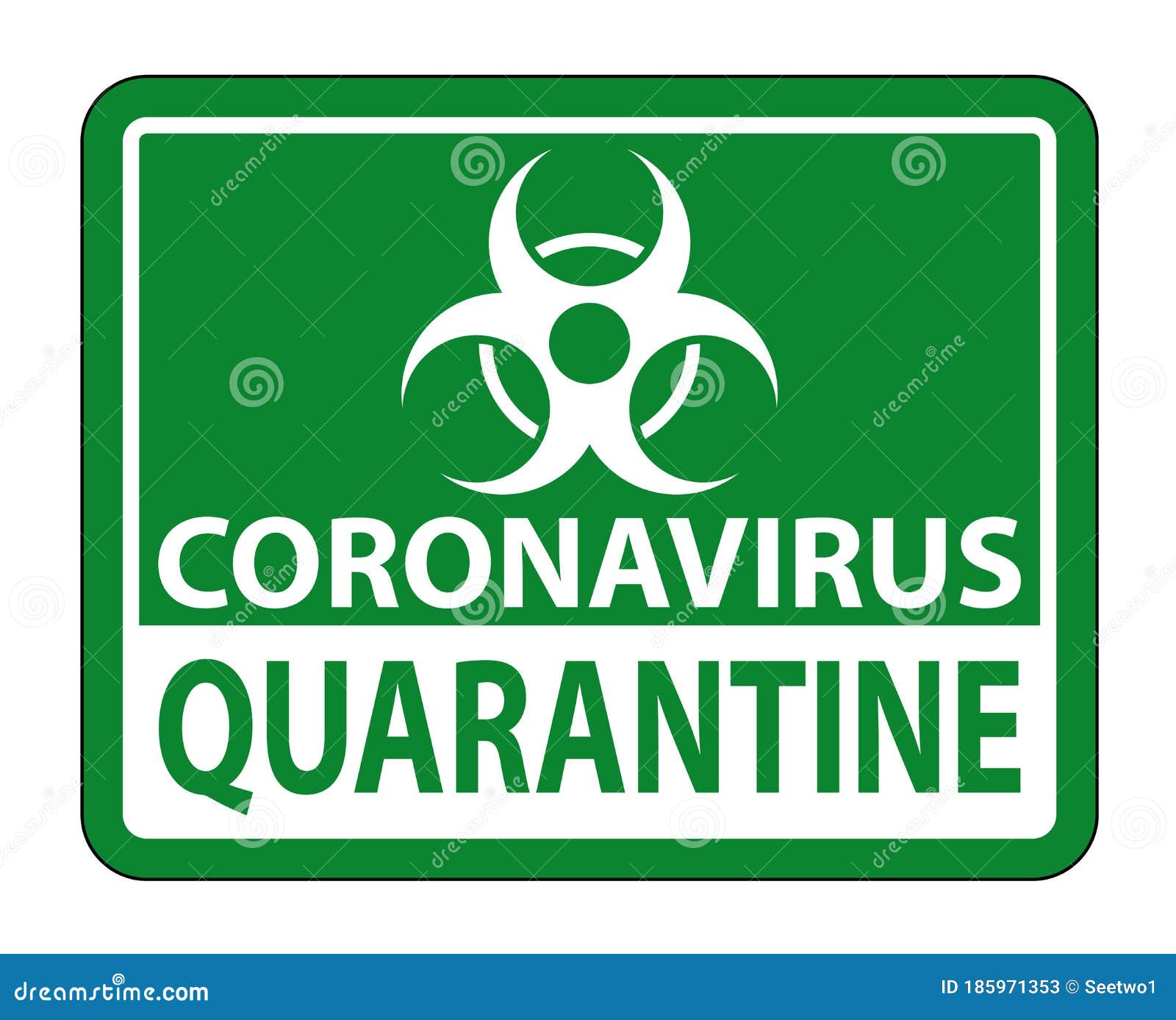 Coronavirus Quarantine Sign Isolate on White Background,Vector ...