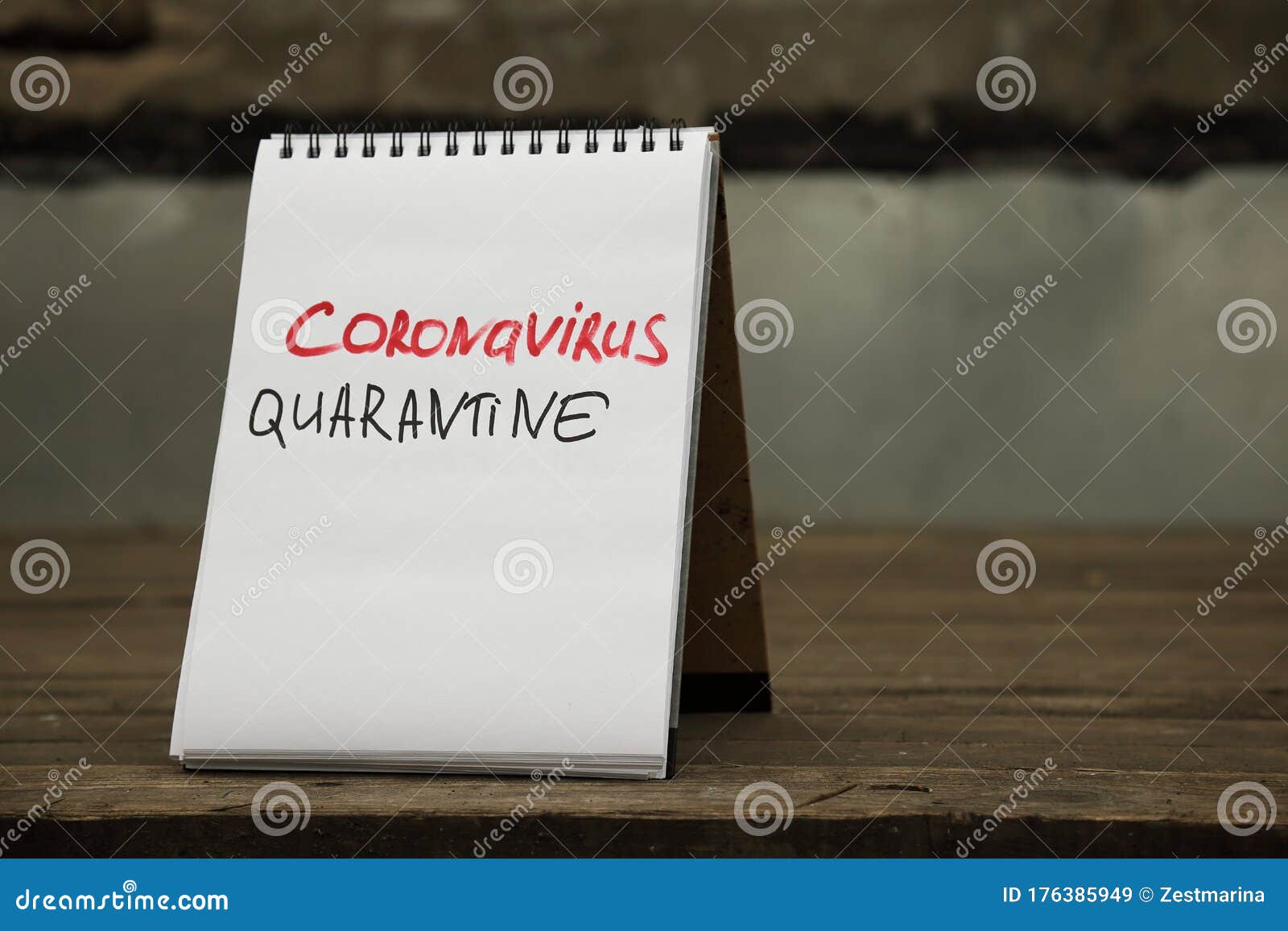 Coronavirus Quarantine. Text Written by Hand on a Paper Stock Image ...