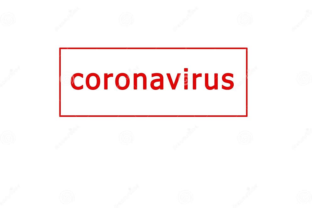Coronavirus Red Stamp on a White Background Stock Illustration ...