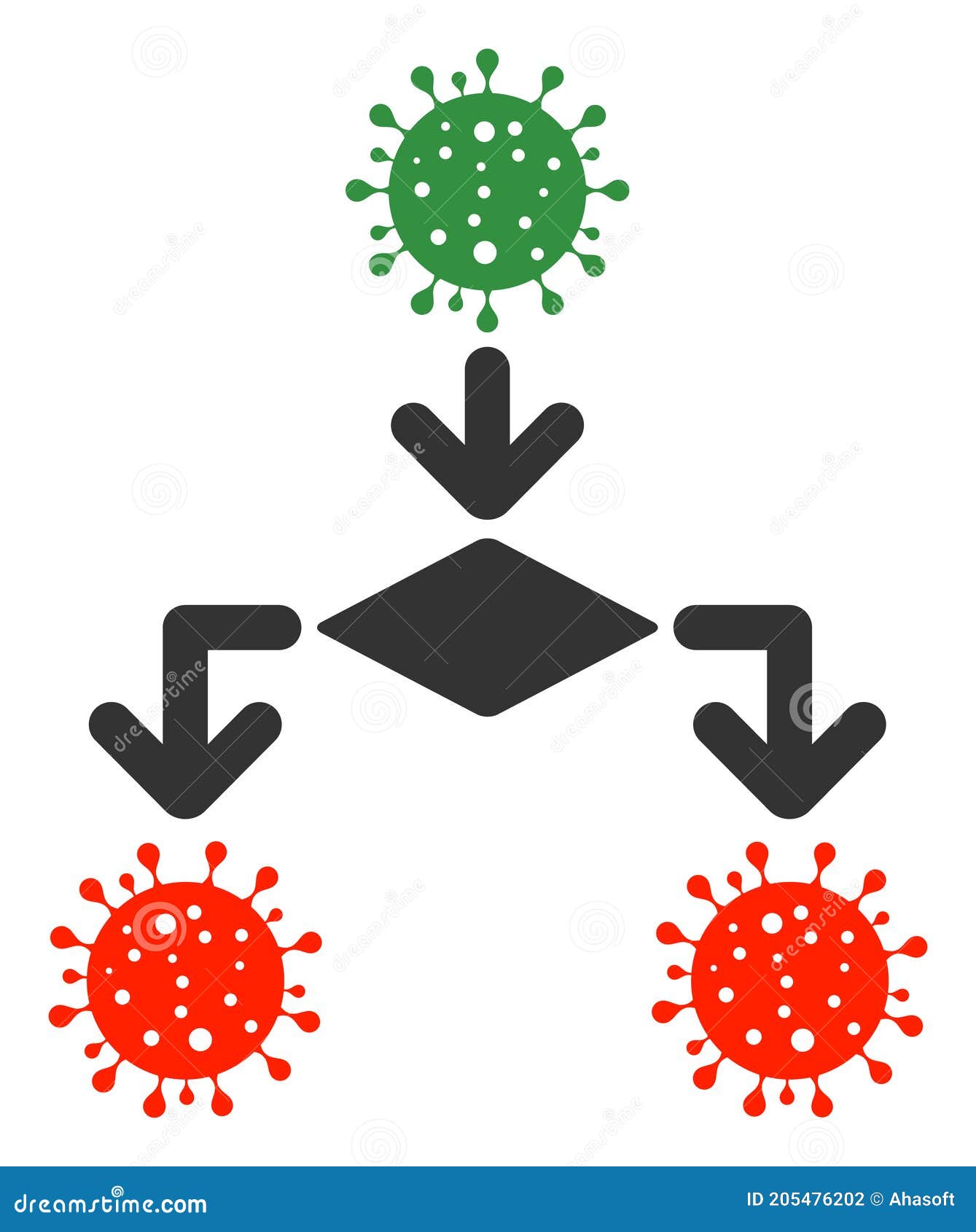 Coronavirus Replication Vector Flat Icon Stock Illustration ...