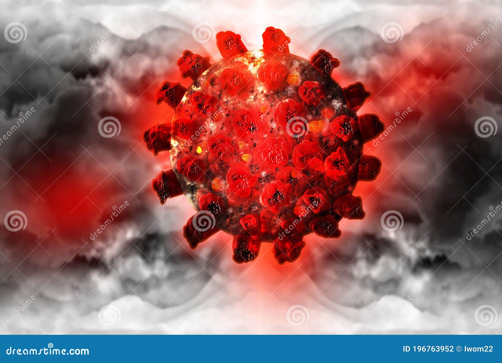 Coronavirus Sars-Cov-2 Covid-19. Stock Illustration - Illustration of ...