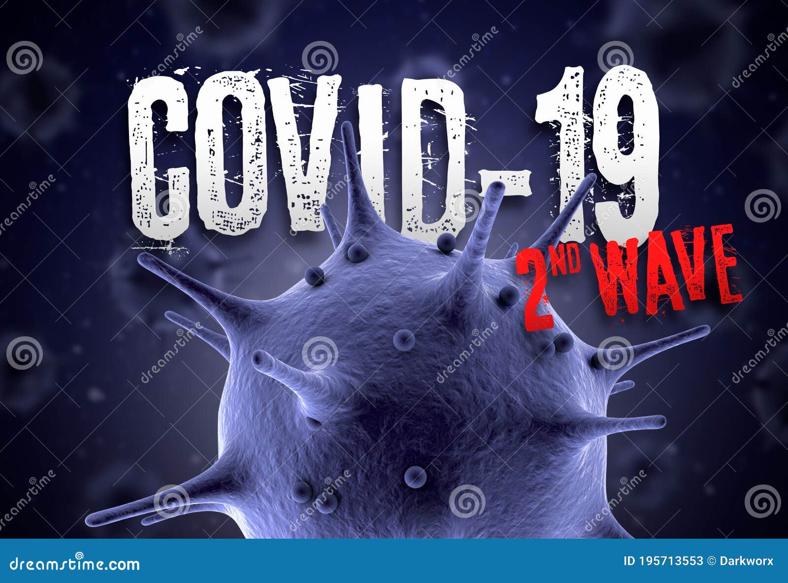 Coronavirus Second Wave 3d Render Concept Stock Illustration ...