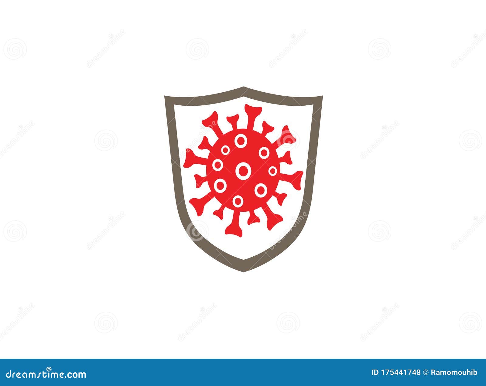Coronavirus Shield a Security Icon for Logo Design Illustration on ...