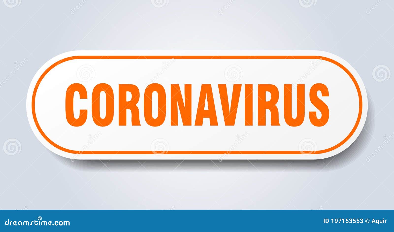 Coronavirus Sign. Rounded Isolated Button. White Sticker Stock Vector ...
