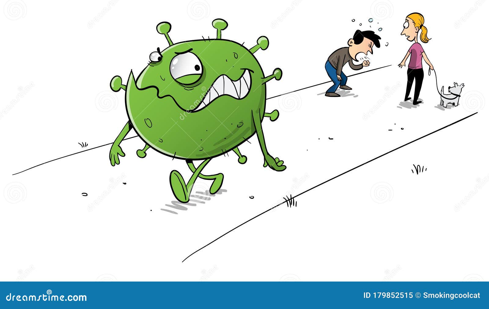 Coronavirus Spreading through Community Making People Sick and ...