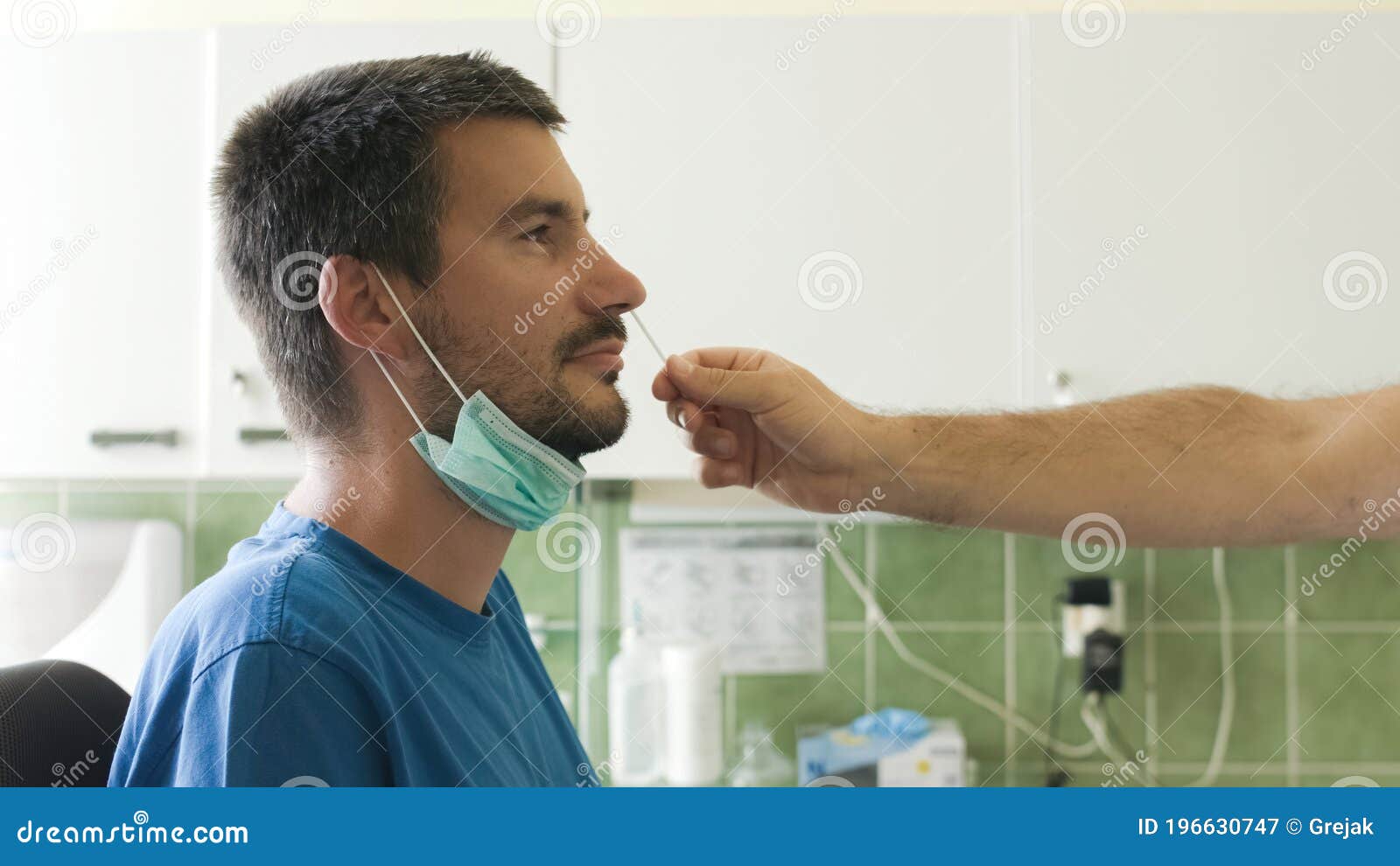 Coronavirus swab test stock image. Image of influenza - 196630747