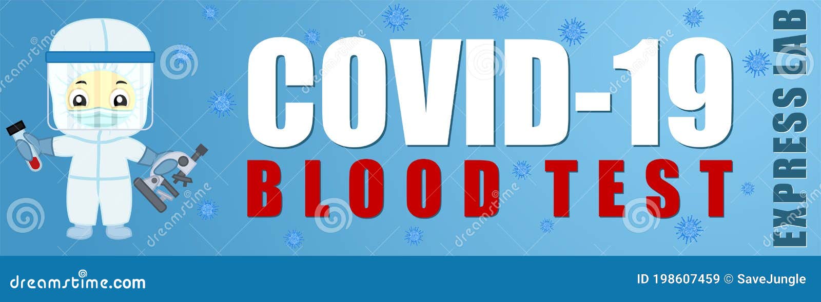 Coronavirus Testing Banner. Covid-19 Blood Test Stock Vector ...