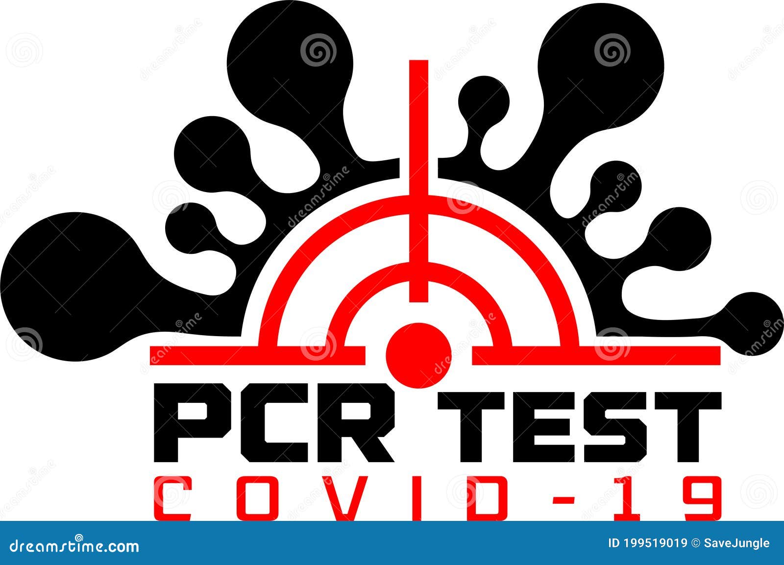 Coronavirus Testing Covid-19 RT-PCR Test Logo Stock Vector ...
