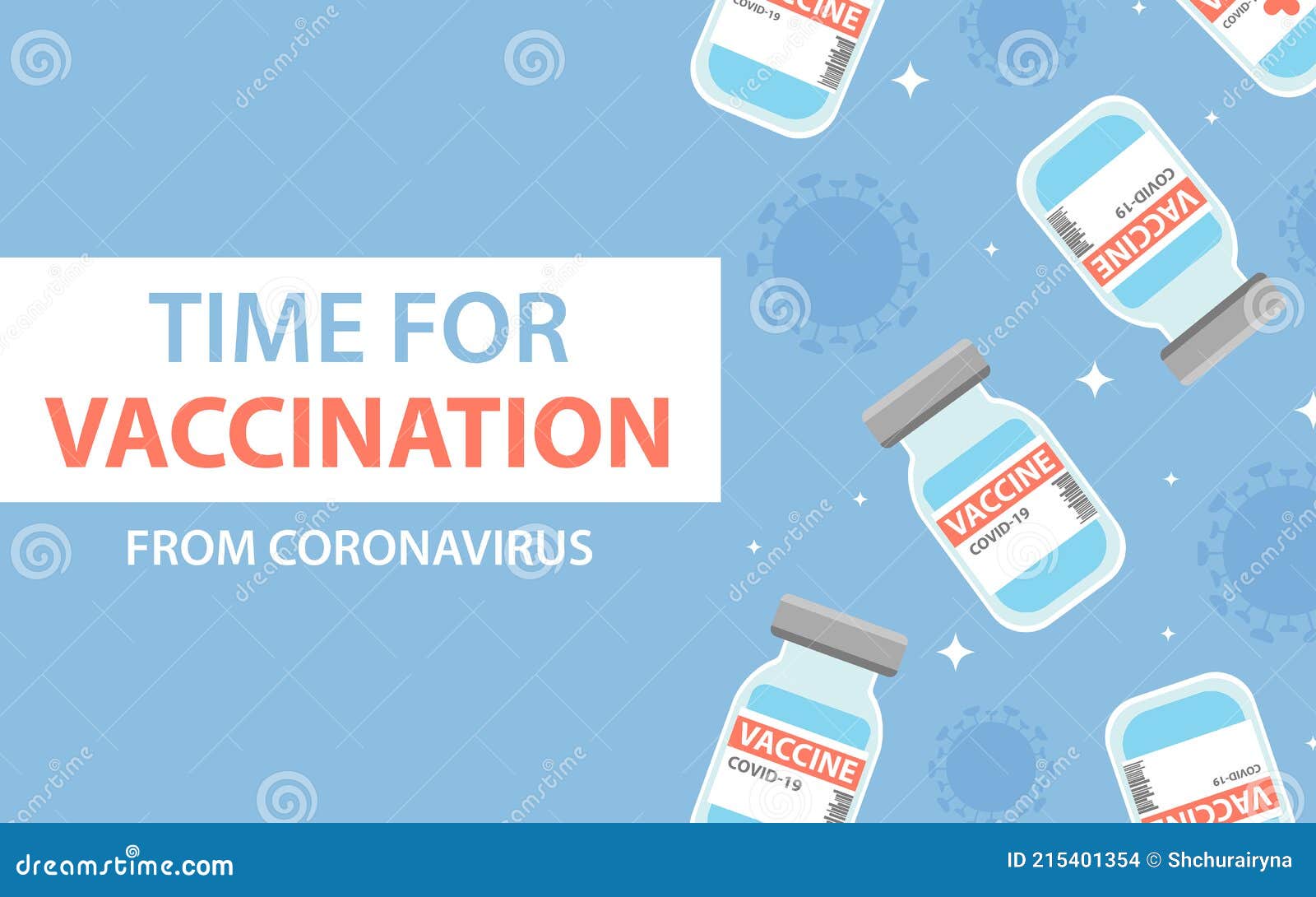Coronavirus Vaccination Banner. Flat Vector Stock Vector - Illustration ...
