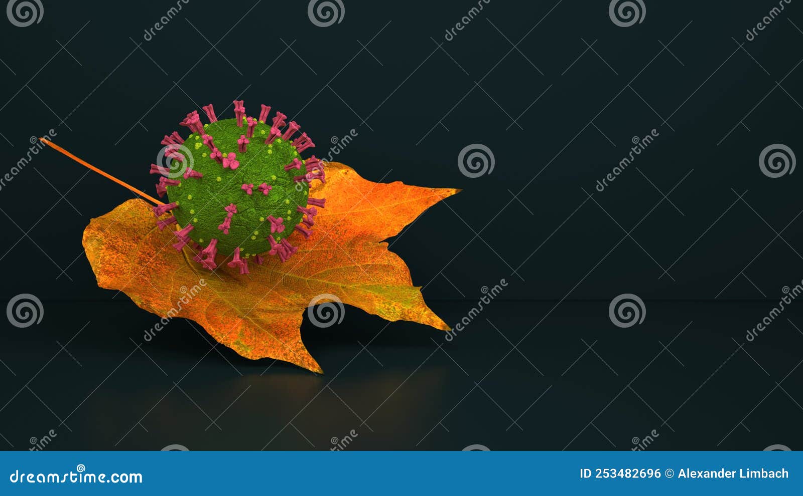 Coronavirus Variant in Autumn Stock Illustration - Illustration of ...