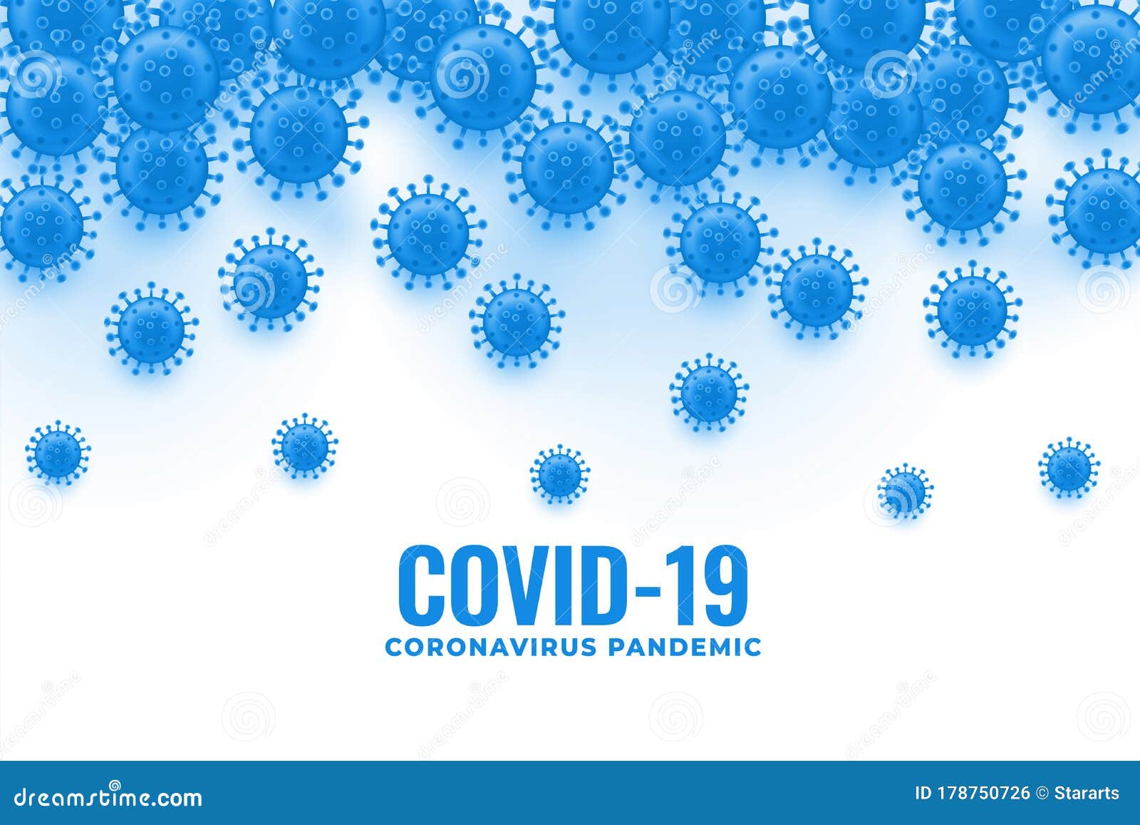 Coronavirus Virus Cell Spreading and Falling Background Stock Vector ...