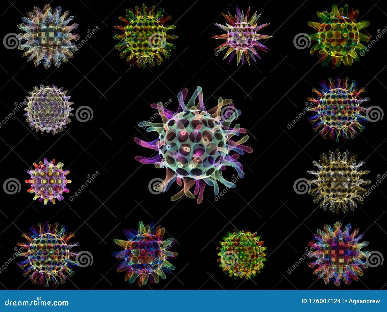 Coronavirus Virus models stock illustration. Illustration of chemistry ...