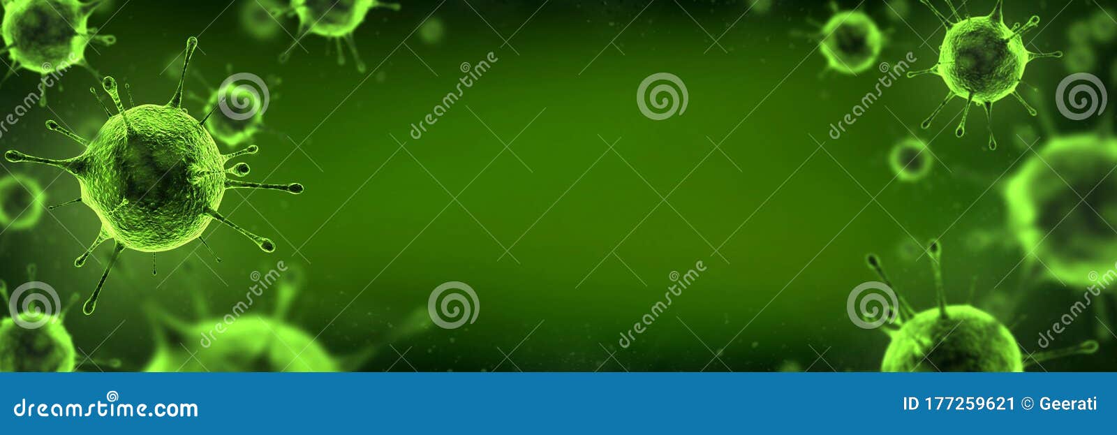 Coronavirus, Virus Outbreak Banner Background with Space for Text ...