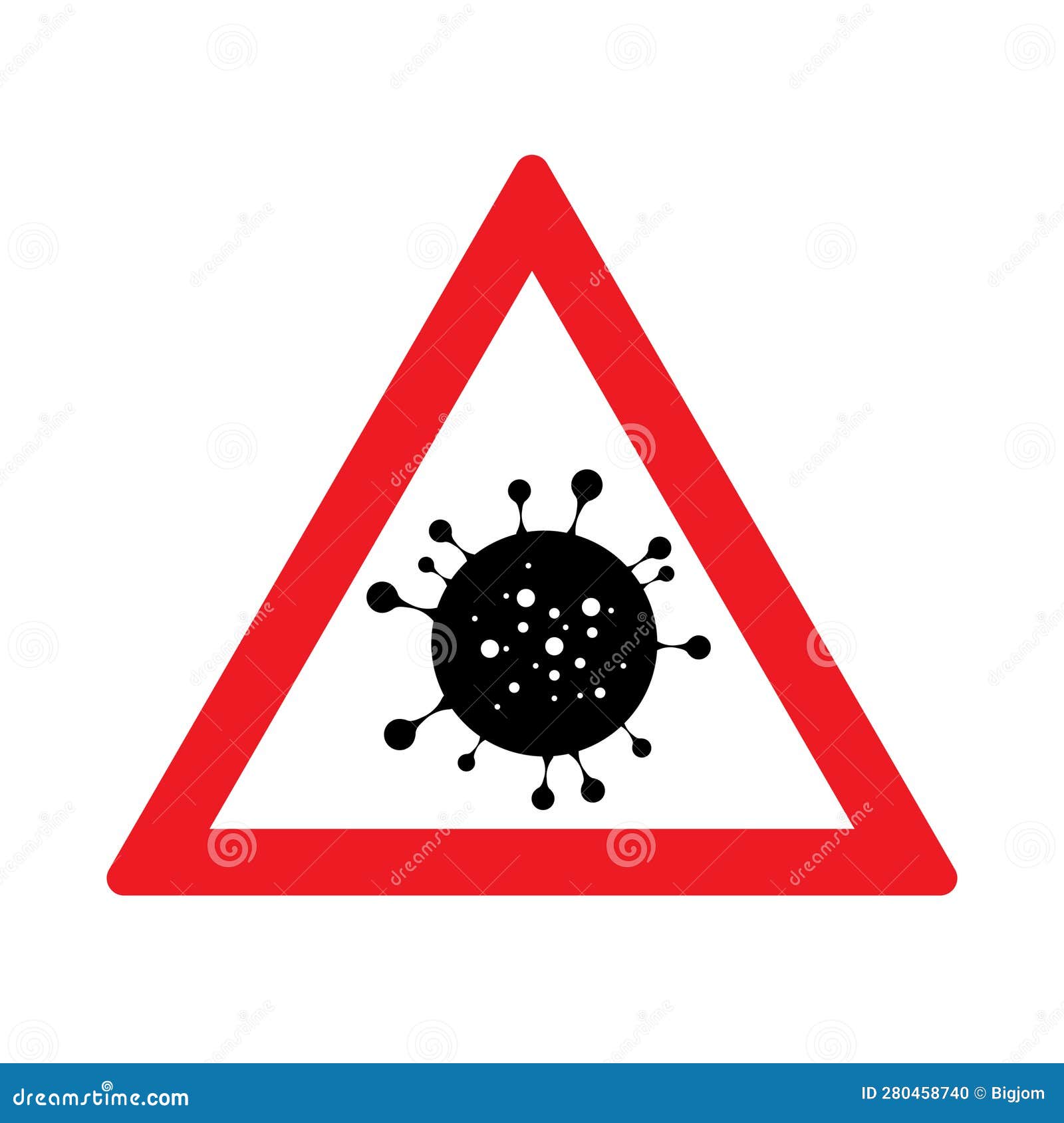 Coronavirus Warning Sign, Danger of Infection Stock Vector ...